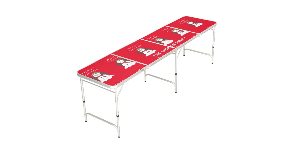 Create your own Merry Christmas Party Game Beer Pong Table | Zazzle