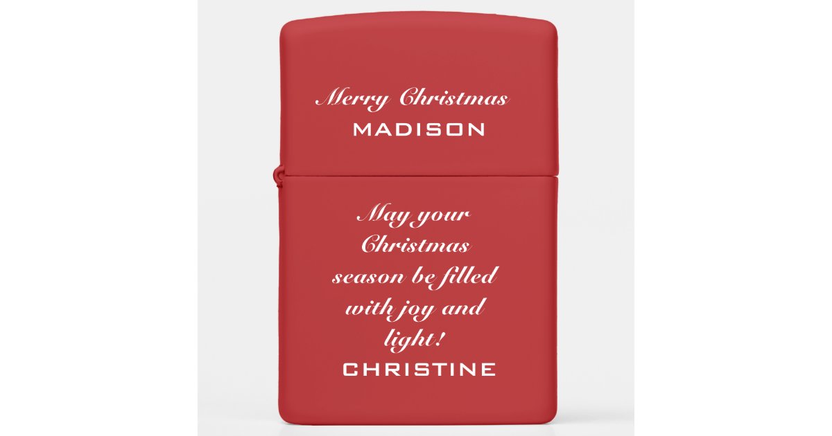 Create Your Own Merry Christmas Wishes Zippo Lighter | Zazzle