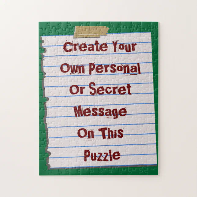 Create Your Own Message Puzzle | Zazzle