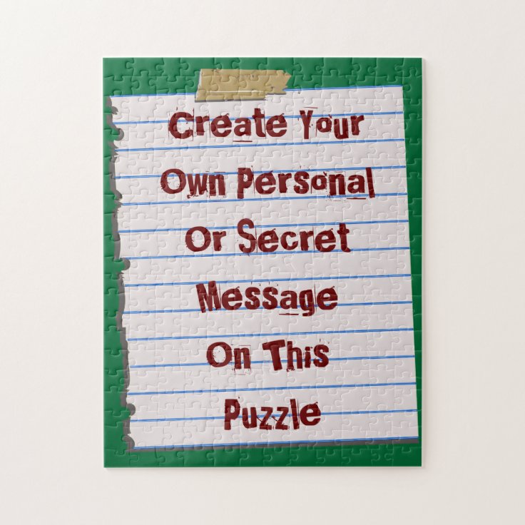 Create Your Own Message Puzzle | Zazzle