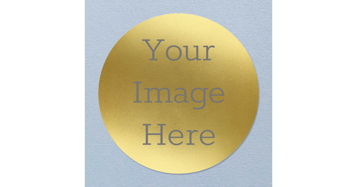 Create Your Own Metallic Antique Gold Faux Foil Classic Round Sticker ...