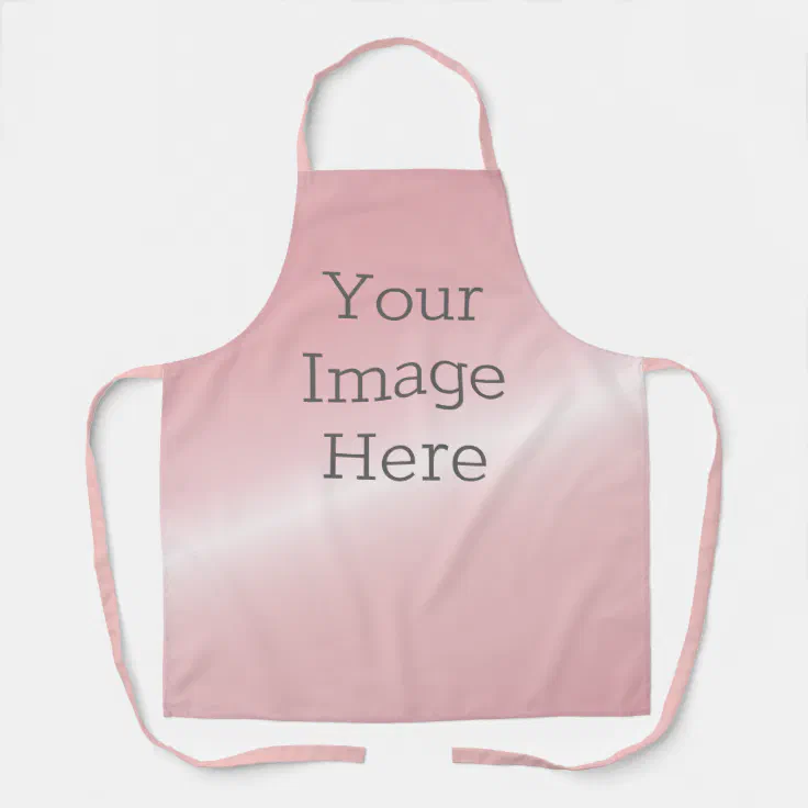 Create Your Own Metallic Blush Pink Faux Foil Apron | Zazzle