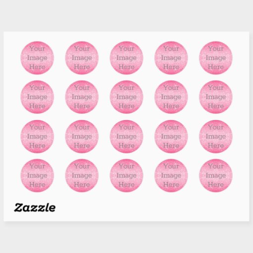Create Your Own Metallic Hot Pink Glitter Dust Classic Round Sticker ...