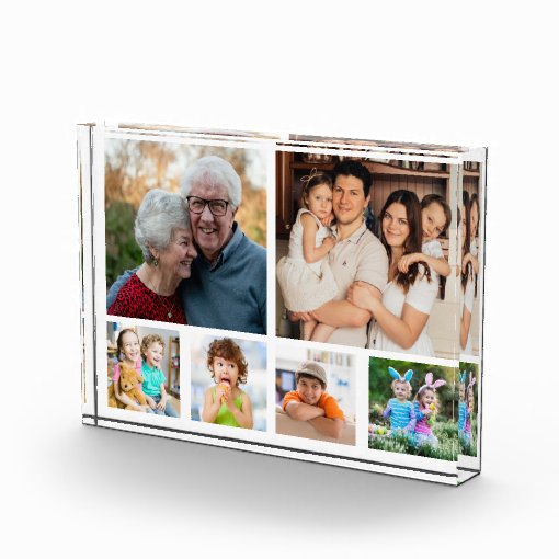 Create Your Own Modern 6 Family Picture Collage Photo Block | Zazzle