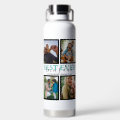 Create your own Modern Bonus Dad 4 Photo Collage Water Bottle | Zazzle