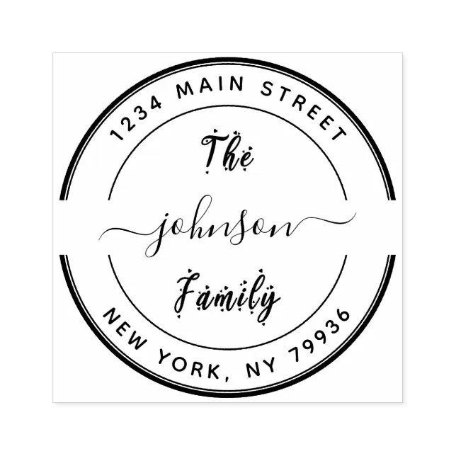 Create Your Own Modern Business Return Address Rub Rubber Stamp | Zazzle