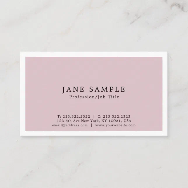Create Your Own Modern Elegant Simple Design Business Card | Zazzle