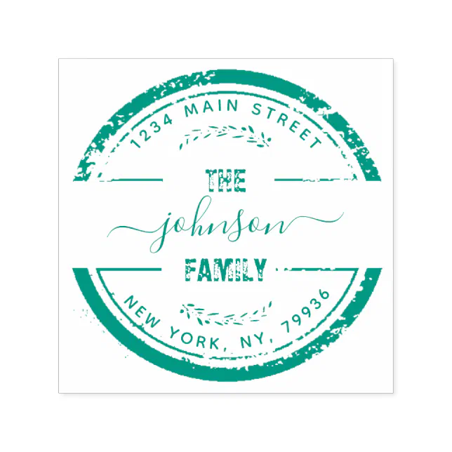 Create Your Own Modern Family Name Return Address Self-inking Stamp ...