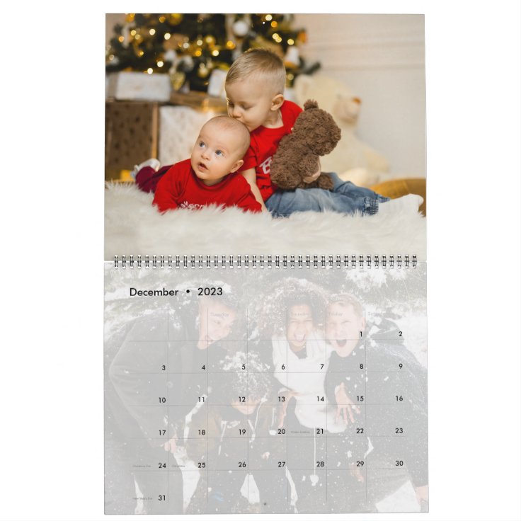 Create Your Own Modern Family Photo Album Calendar | Zazzle