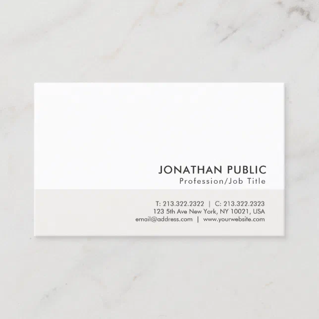 Create Your Own Modern Minimalist Classy Design Business Card | Zazzle