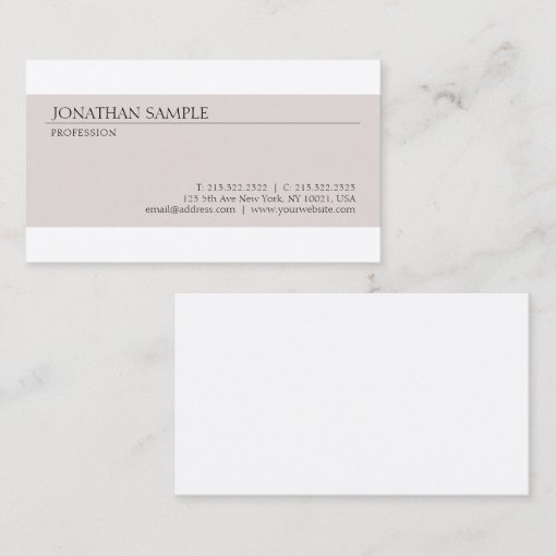 Create Your Own Modern Minimalist Elegant Design Business Card | Zazzle
