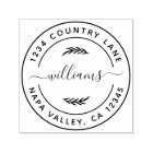 Create Your Own Modern Round Return Address Self-inking Stamp | Zazzle