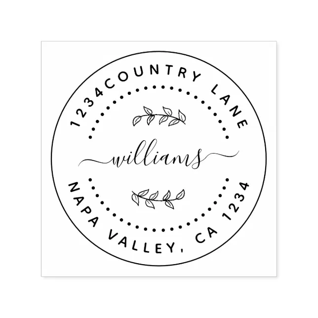 Create Your Own Modern Round Self-inking Stamp | Zazzle