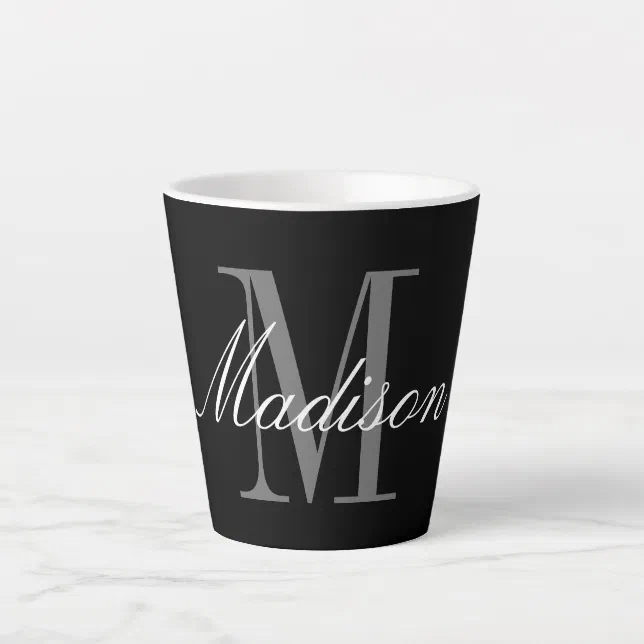 Create Your Own Monogram Initial Name Latte Mug | Zazzle