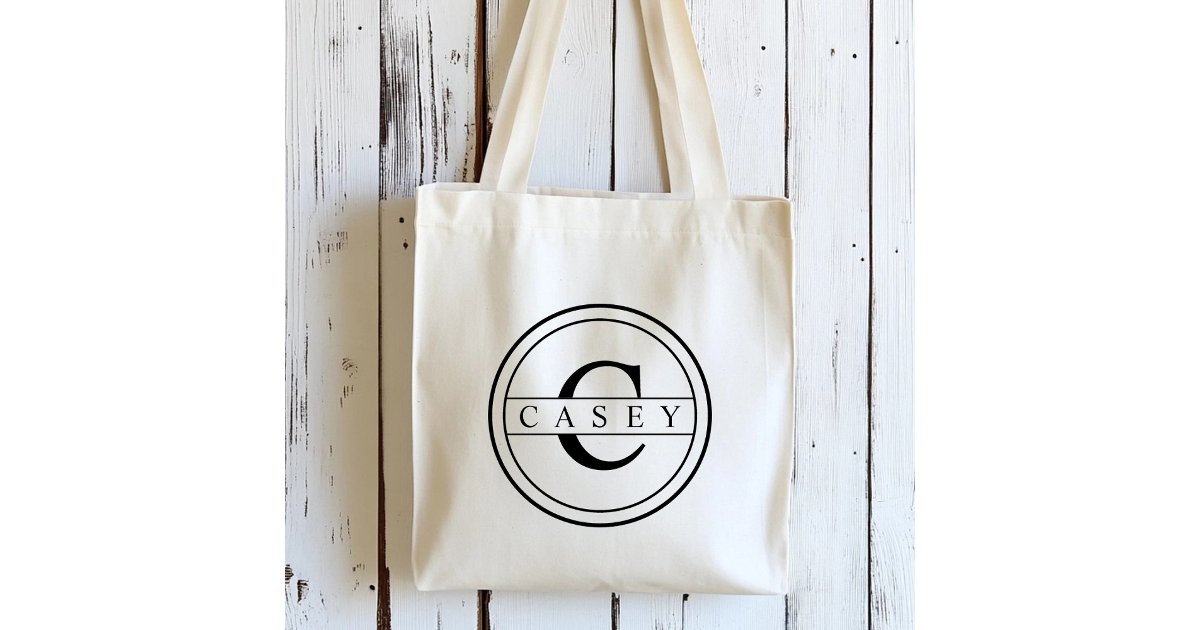 Create Your Own Monogram Personalized Tote Bag | Zazzle