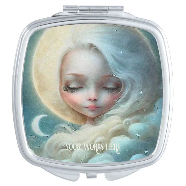 Create Your Own Moonlit Dream Goddess Compact Mirror | Zazzle