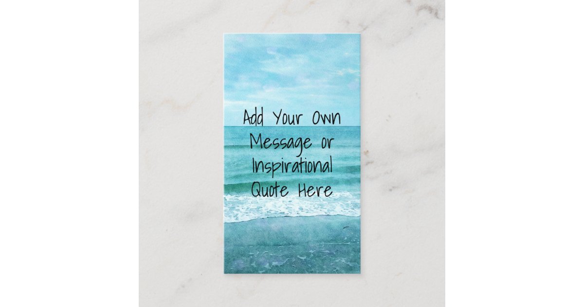 Create Your Own Motivational Inspirational Quote Business Card | Zazzle