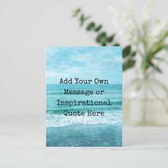 Create Your Own Motivational Inspirational Quote Postcard | Zazzle