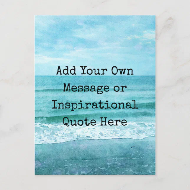 Create Your Own Motivational Inspirational Quote Postcard | Zazzle