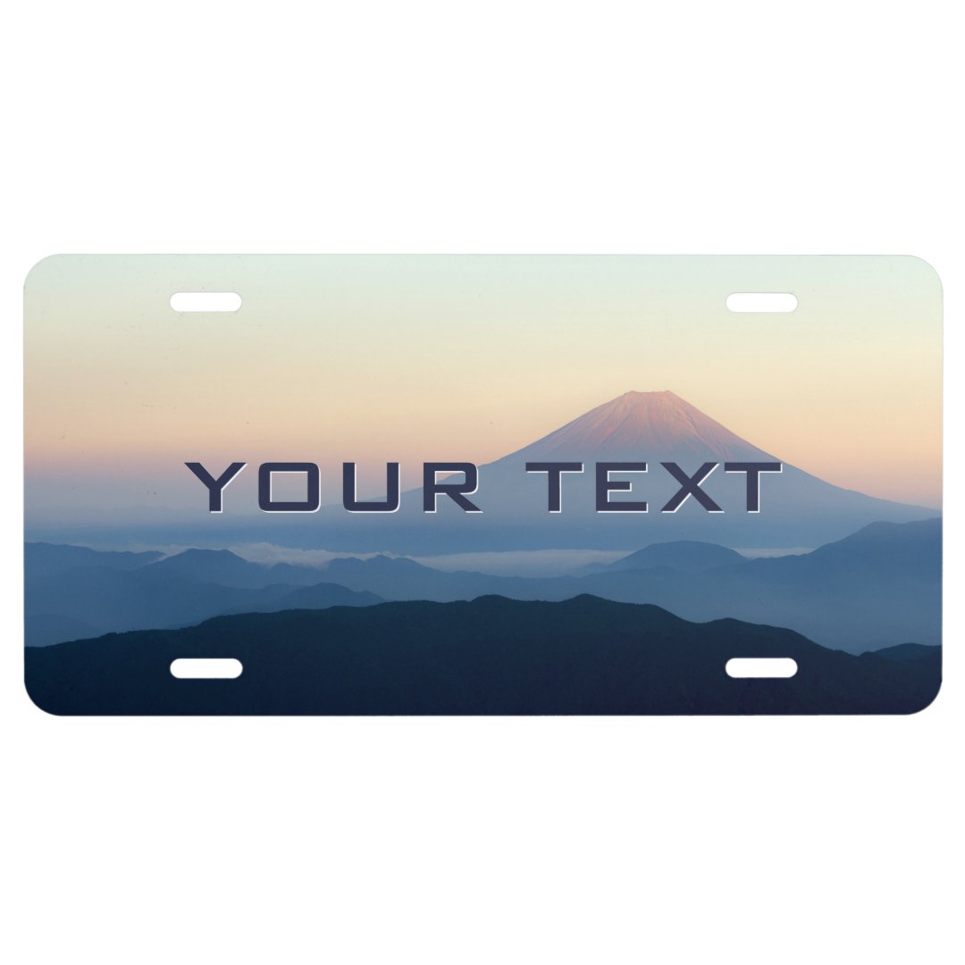 Create Your Own Mount Fuji License Plate | Zazzle
