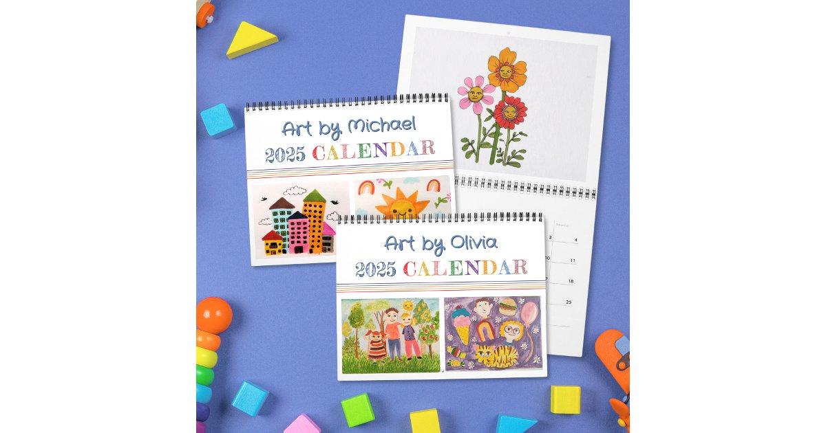 Create Your Own My Kid's Art Calendar 2025 | Zazzle