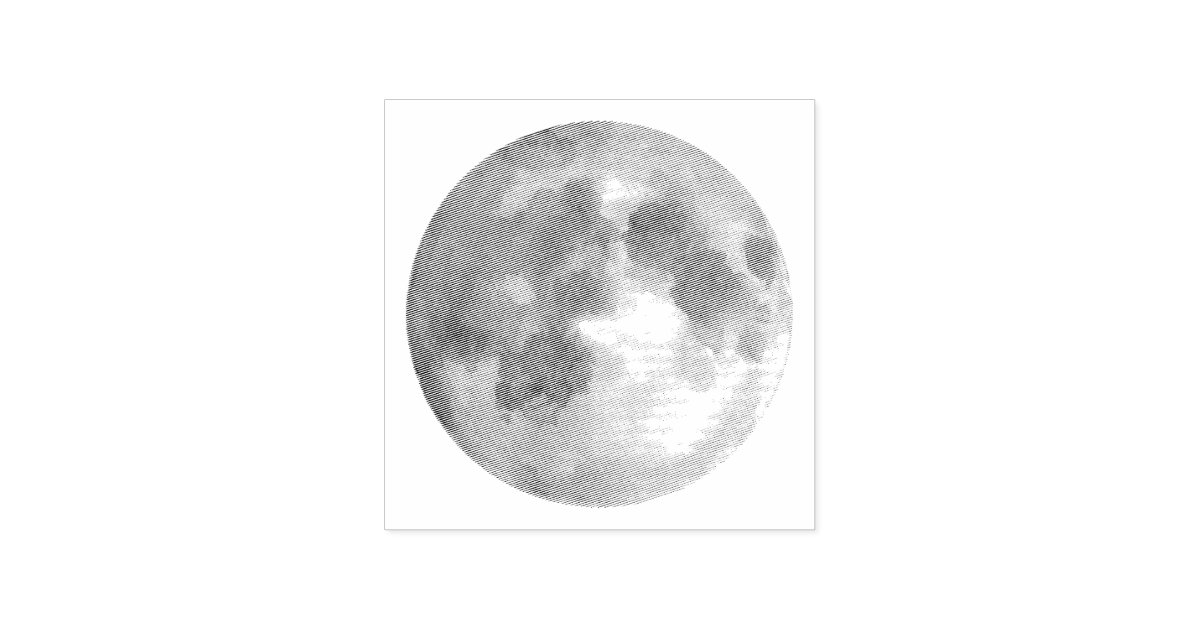 Create Your Own Mystical Full Moon Rubber Stamp | Zazzle