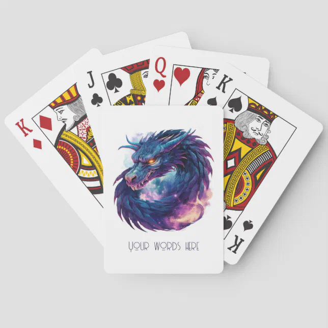 Create Your Own Mystical Purple Dragon Poker Cards | Zazzle