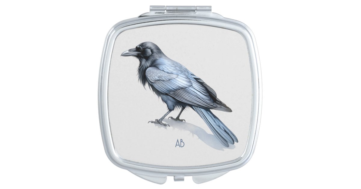 Create Your Own Mytsical Blue Raven Compact Mirror | Zazzle