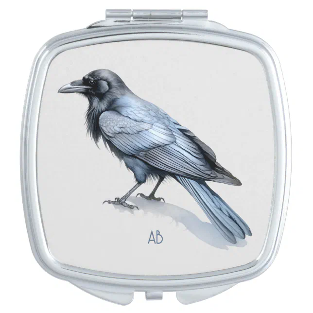 Create Your Own Mytsical Blue Raven Compact Mirror | Zazzle