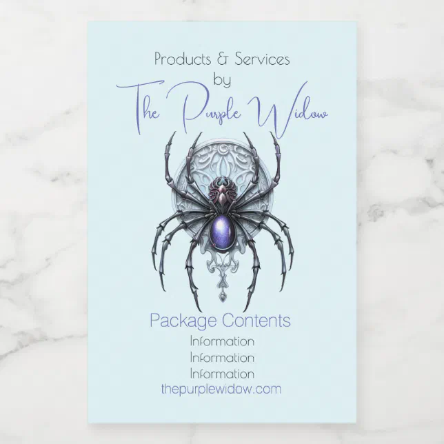 Create Your Own Mytsical Purple Spider Apothecary Food Label | Zazzle