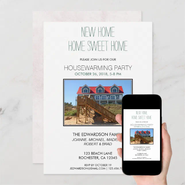 Create your own New Home Housewarming party Invitation | Zazzle