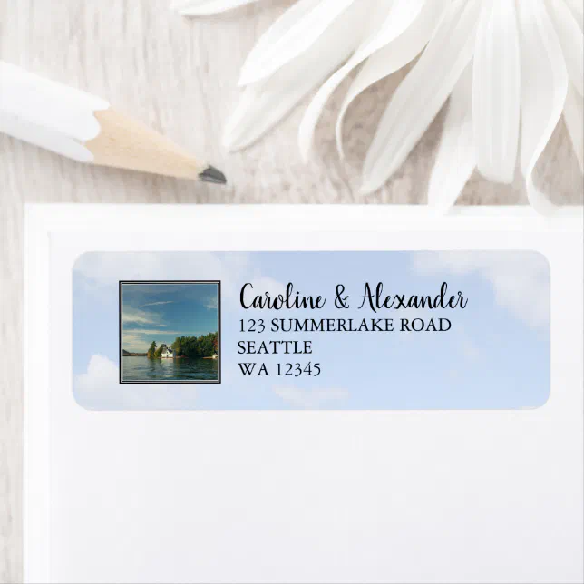 Create your own new Home photo return address Label | Zazzle