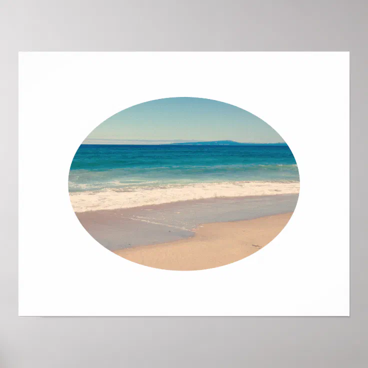 Create Your Own Oval Framed Landscape Photo Poster | Zazzle