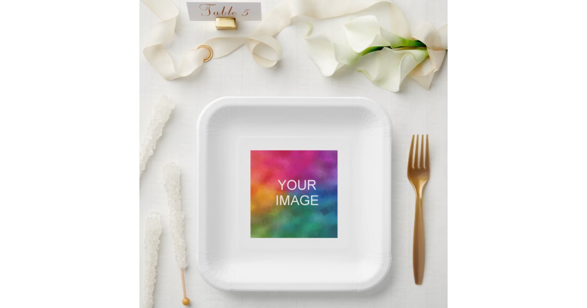 Create Your Own Party Event Minimalist Template Paper Plates | Zazzle