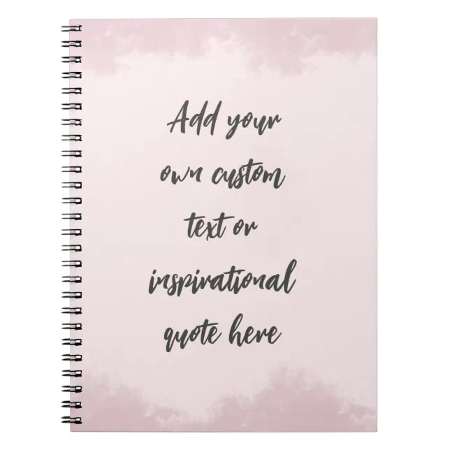 Create Your Own Pastel Motivational Quote Notebook | Zazzle