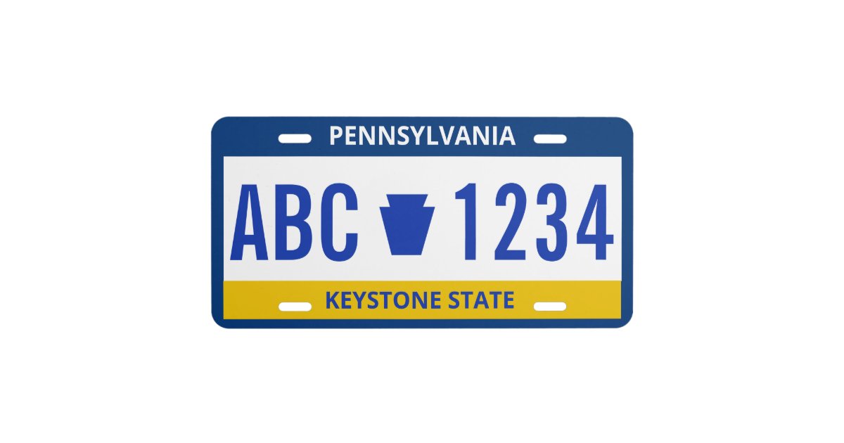 Create Your Own Pennsylvania State License Plate | Zazzle