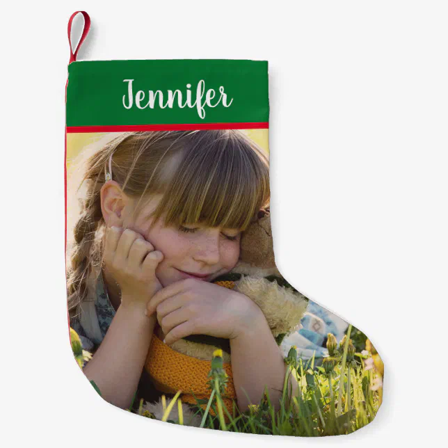 Create your own personal full photo christmas small christmas stocking ...
