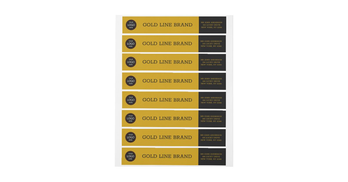 Create Your Own - personalised logo, Gold / Custom Wrap Around Label ...