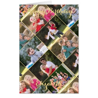 Create Your Own Personalized 6 Photo Collage Big Card | Zazzle