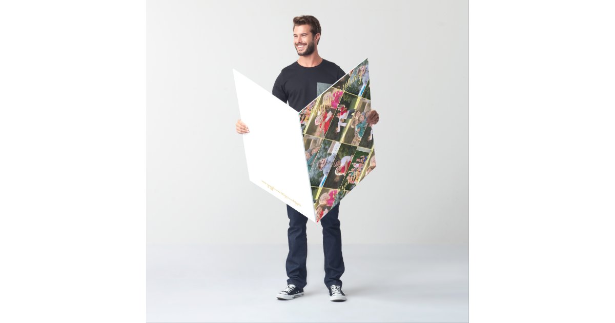 Create Your Own Personalized 6 Photo Collage Big Card | Zazzle