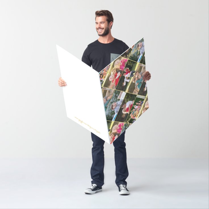 Create Your Own Personalized 6 Photo Collage Big Card | Zazzle