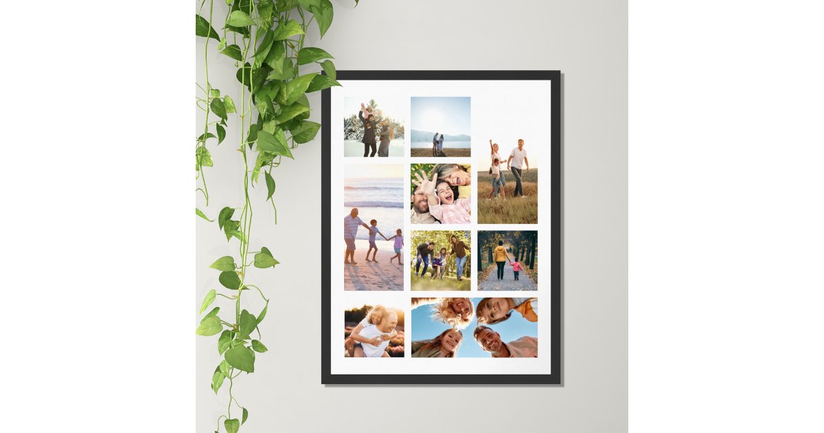 Create Your Own Personalized 9 Photo Collage Poster | Zazzle