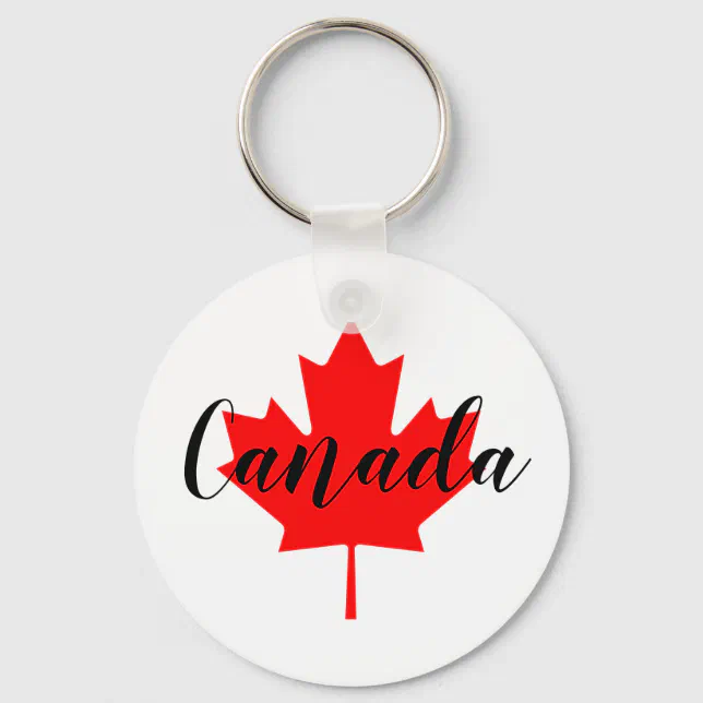 Create Your Own Personalized Canada Red Maple Leaf Keychain | Zazzle