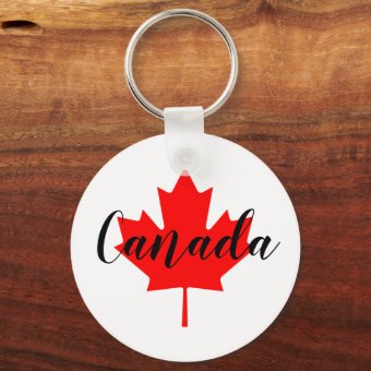 Create Your Own Personalized Canada Red Maple Leaf Keychain | Zazzle