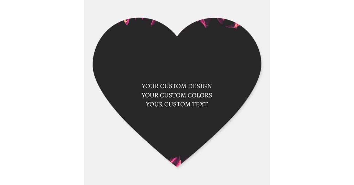 Create Your Own Personalized Heart Sticker | Zazzle