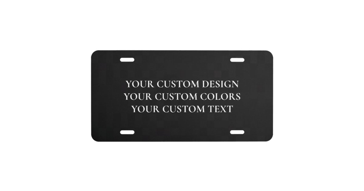 Create Your Own Personalized License Plate | Zazzle