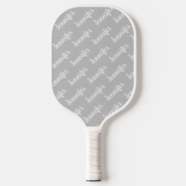 Create Your Own Personalized Name Gray Pickleball Paddle | Zazzle