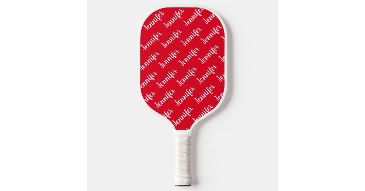 Create Your Own Personalized Name Red Pickleball Paddle | Zazzle