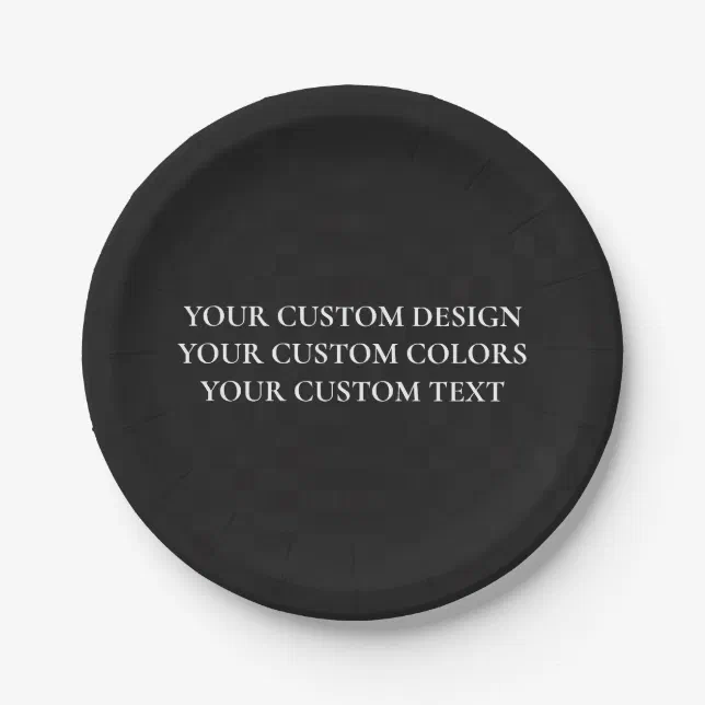 Create Your Own Personalized Paper Plates | Zazzle
