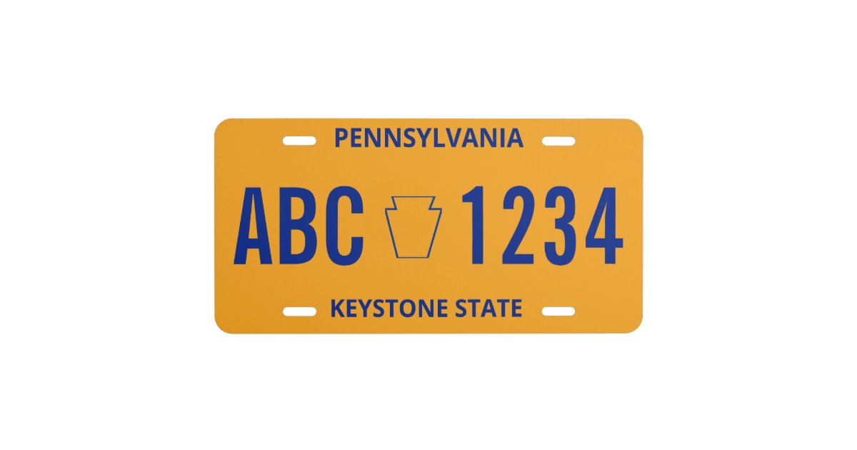 Create Your Own Personalized Pennsylvania State License Plate | Zazzle